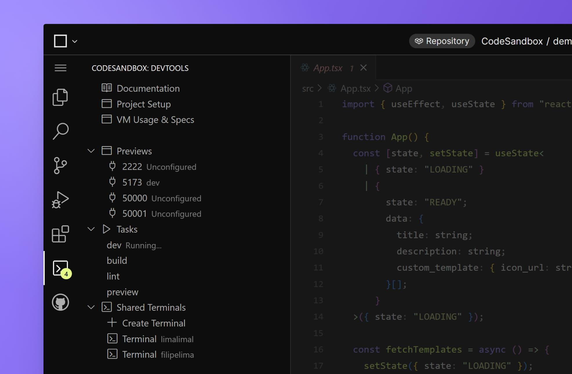 A New And Improved Editor Powered By Vs Code Web Codesandbox