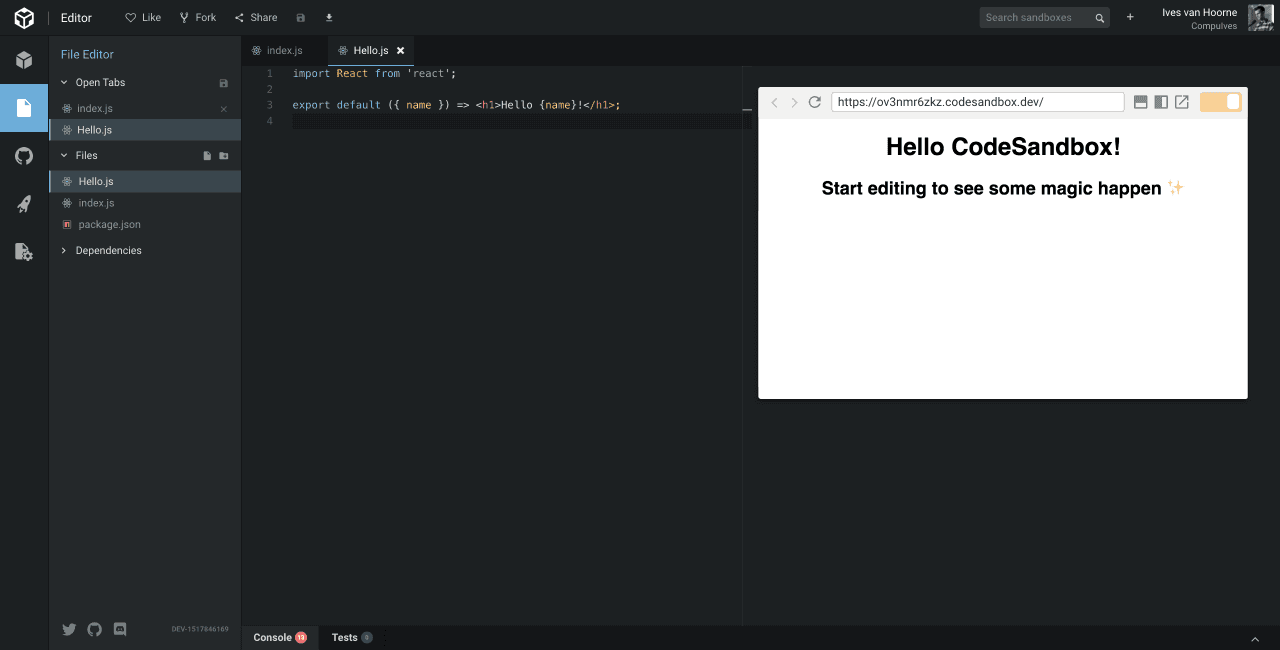 Announcing CodeSandbox 2.5 - CodeSandbox