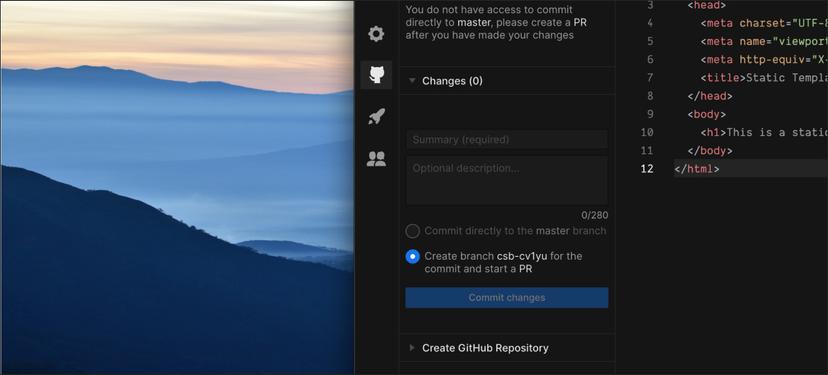 A Better GitHub Workflow - CodeSandbox