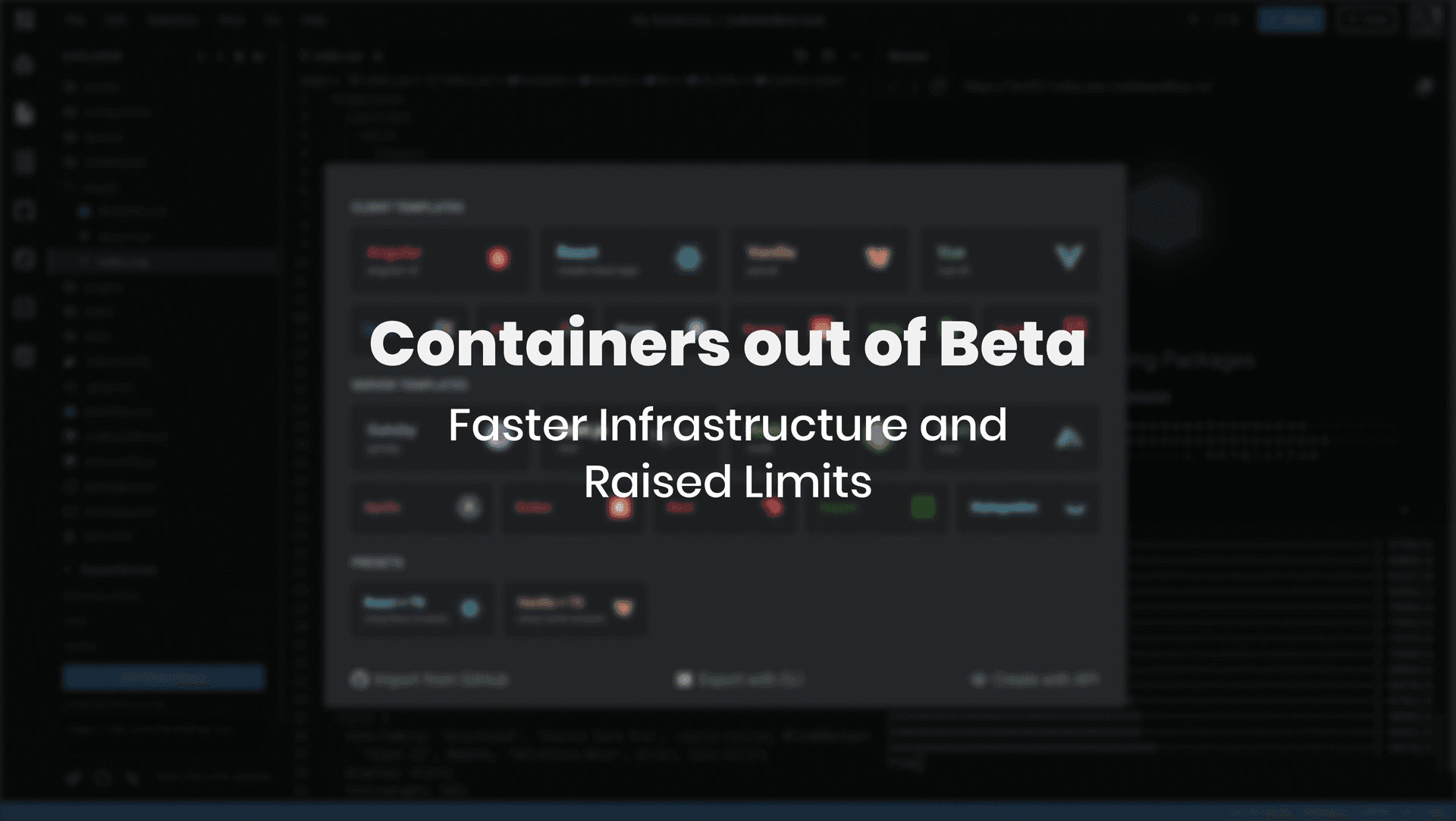 CodeSandbox Containers out of Beta & Improvements - CodeSandbox