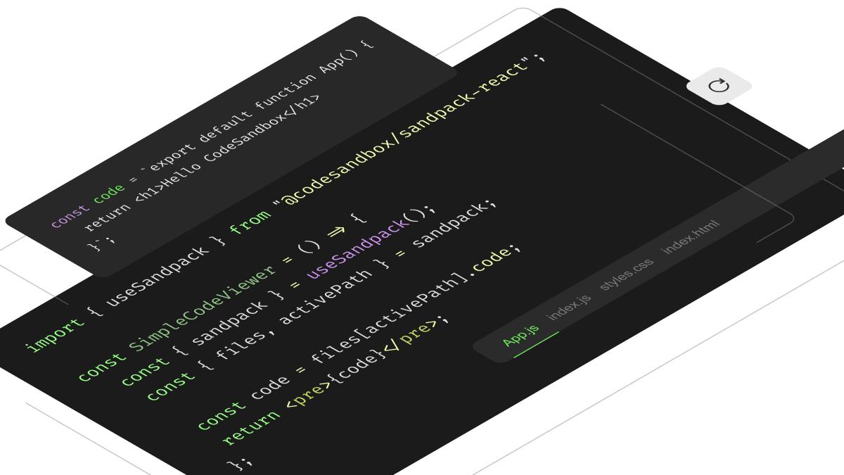 Interactive code snippets with Sandpack - a showcase. - CodeSandbox