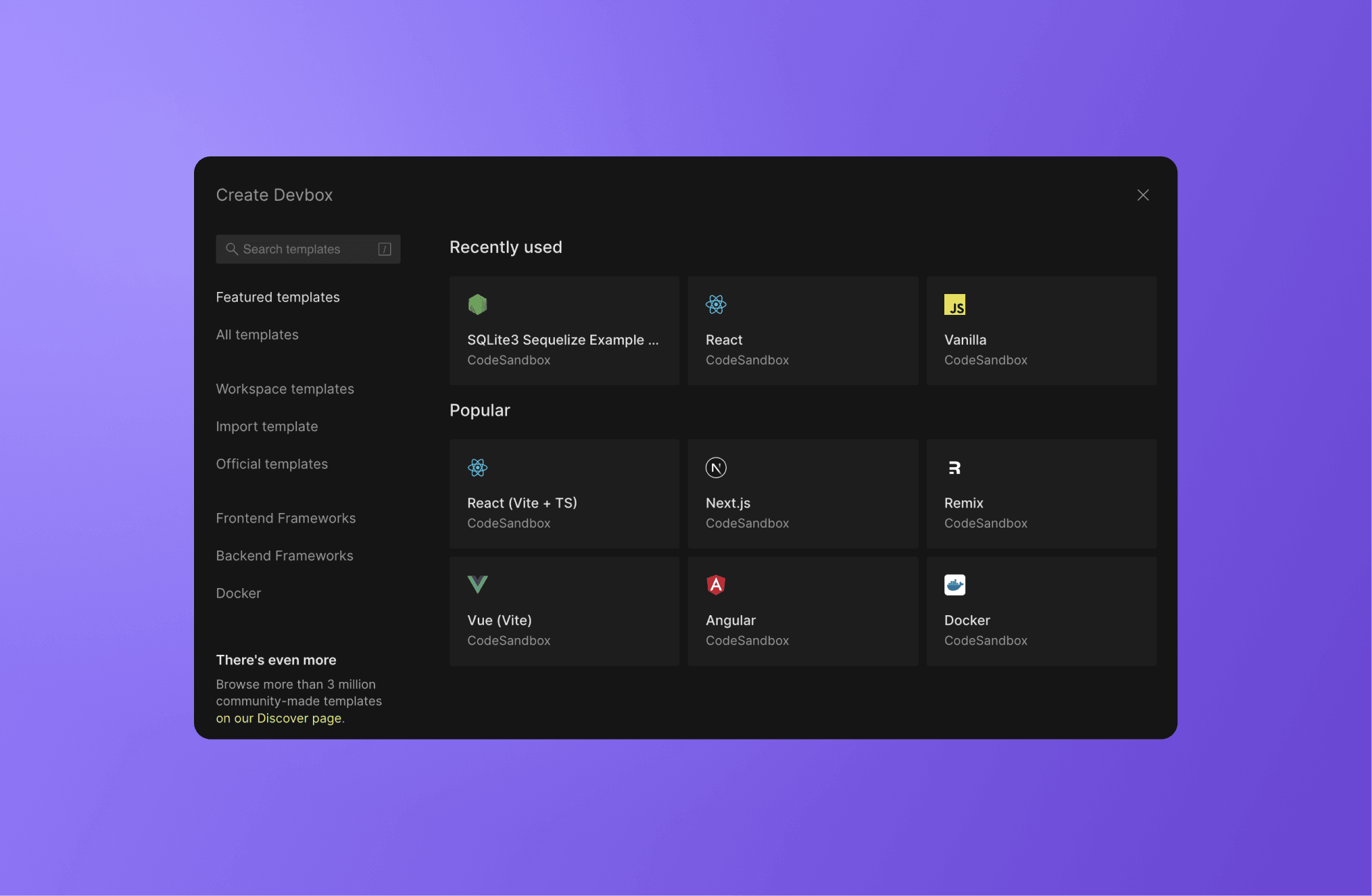 Set up your first VM Sandbox – CodeSandbox