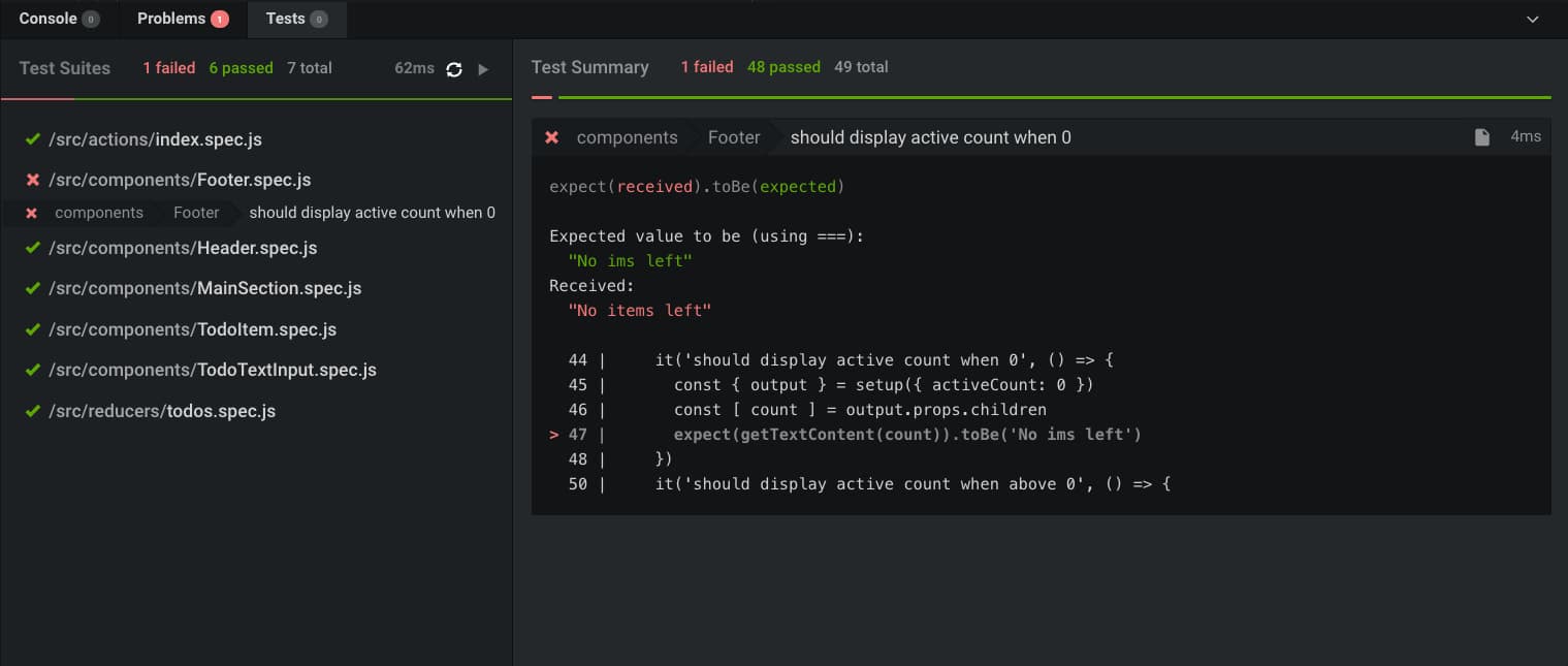 Tests – CodeSandbox