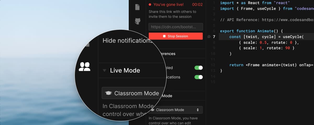 Collaborate and Share – CodeSandbox
