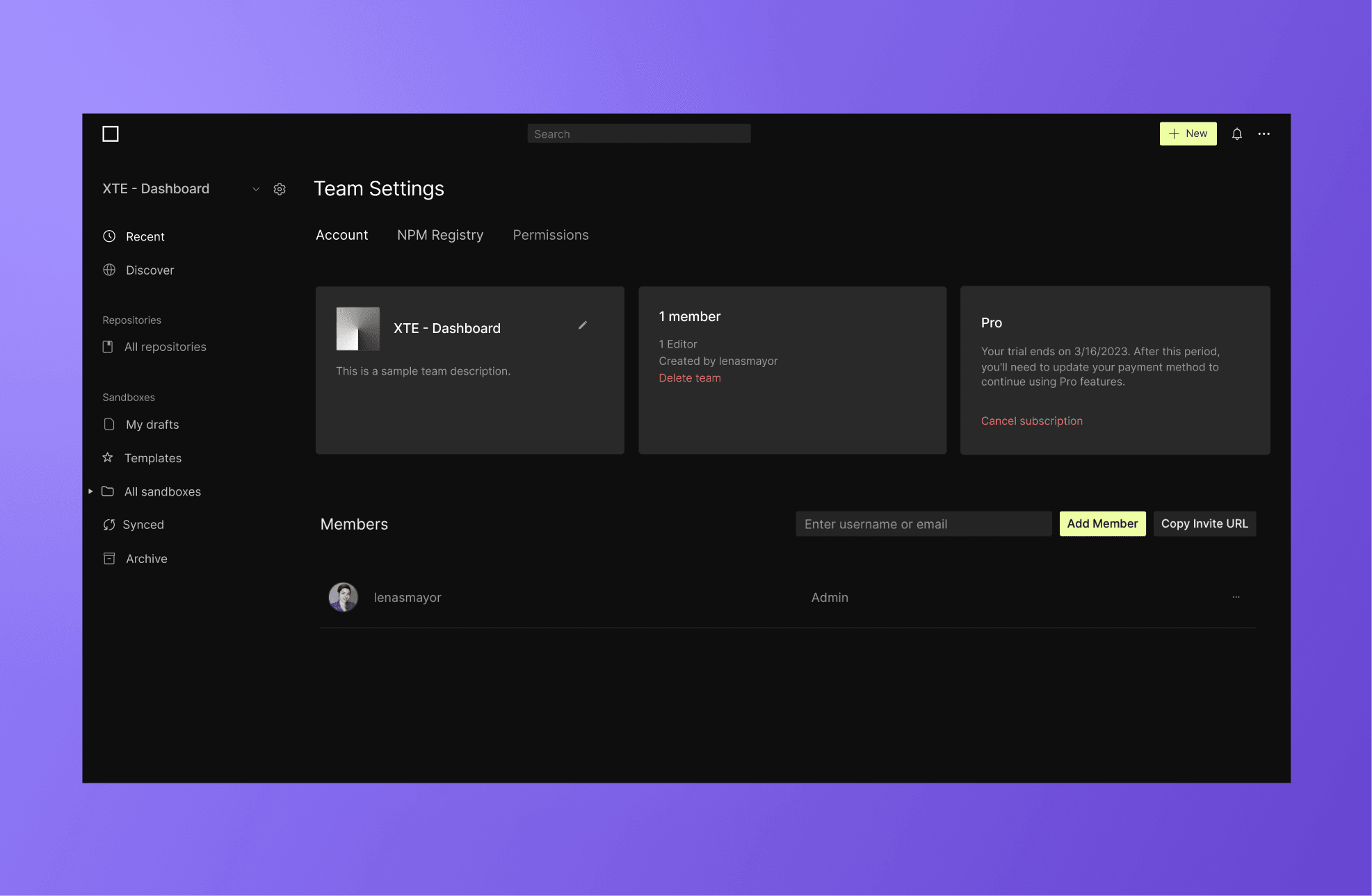 Workspaces – CodeSandbox